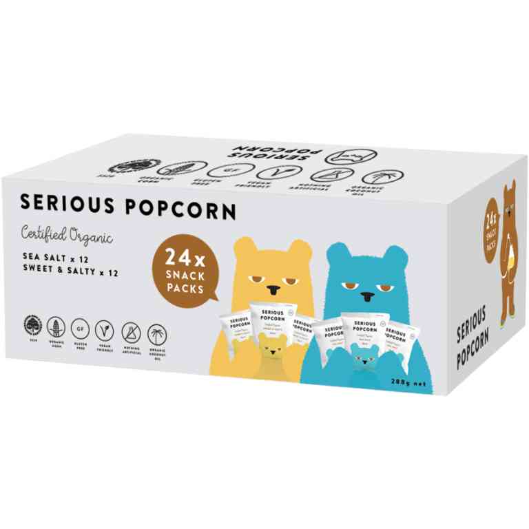 Boxed Snackpack Popcorn Minis 12gx24 288g /1 – Real Food Distributors
